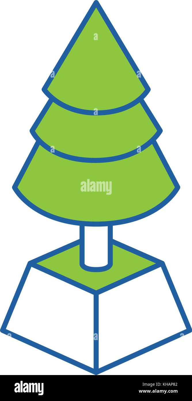 Isometric pine tree design Stock Vector Image & Art - Alamy