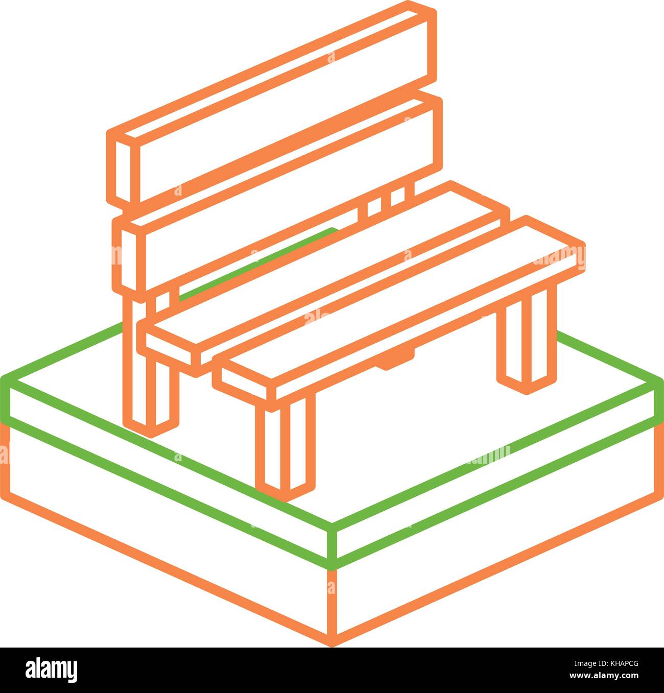 Isometric bench design Stock Vector Image & Art - Alamy