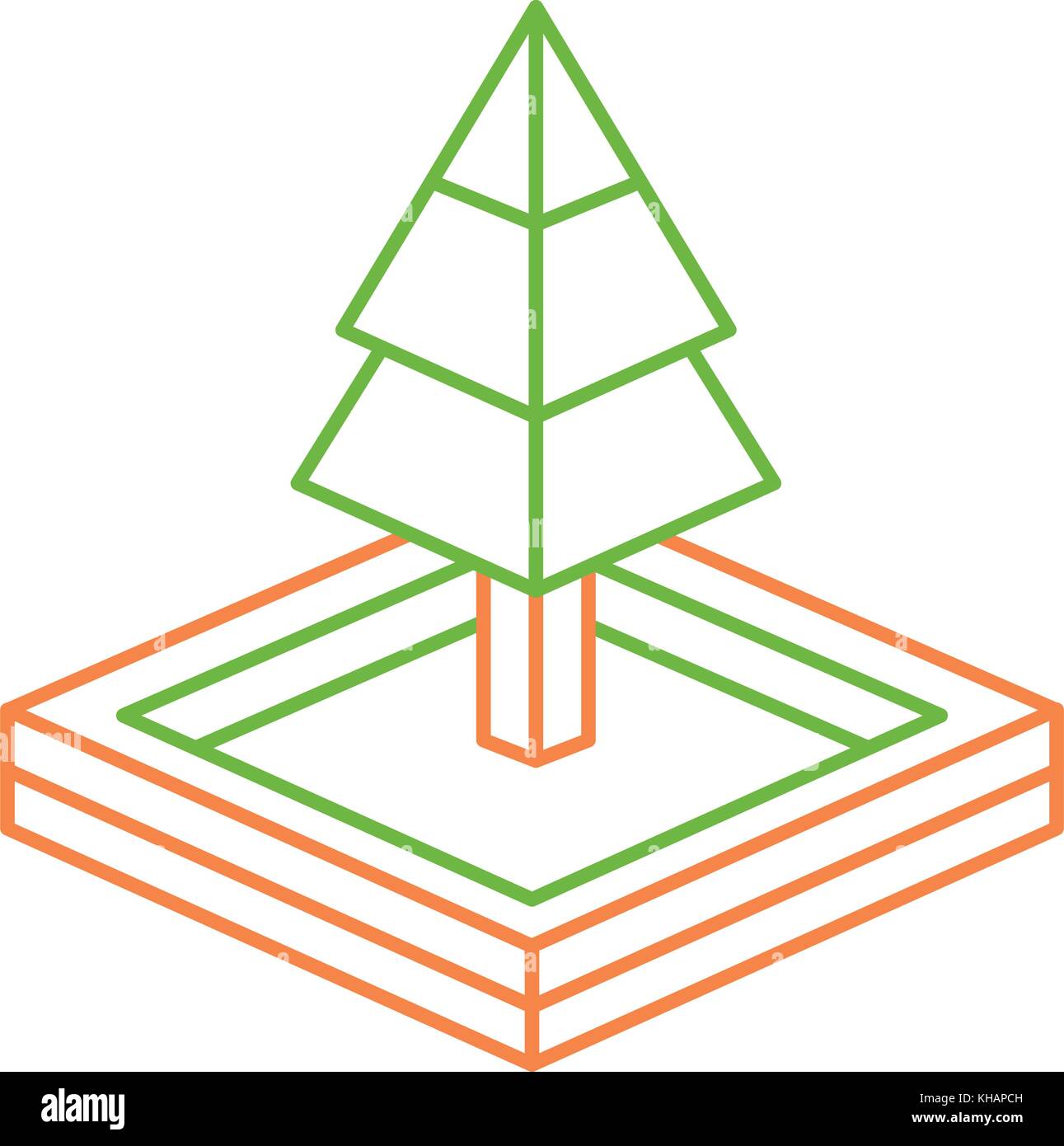 Isometric pine tree design Stock Vector Image & Art - Alamy