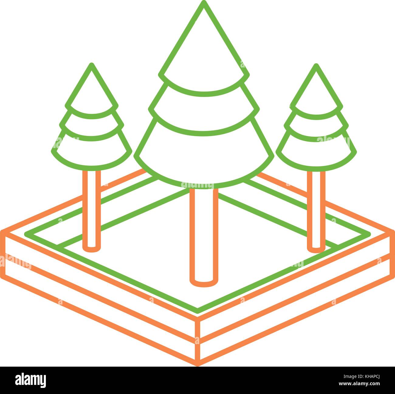 Isometric pine tree design Stock Vector Image & Art - Alamy