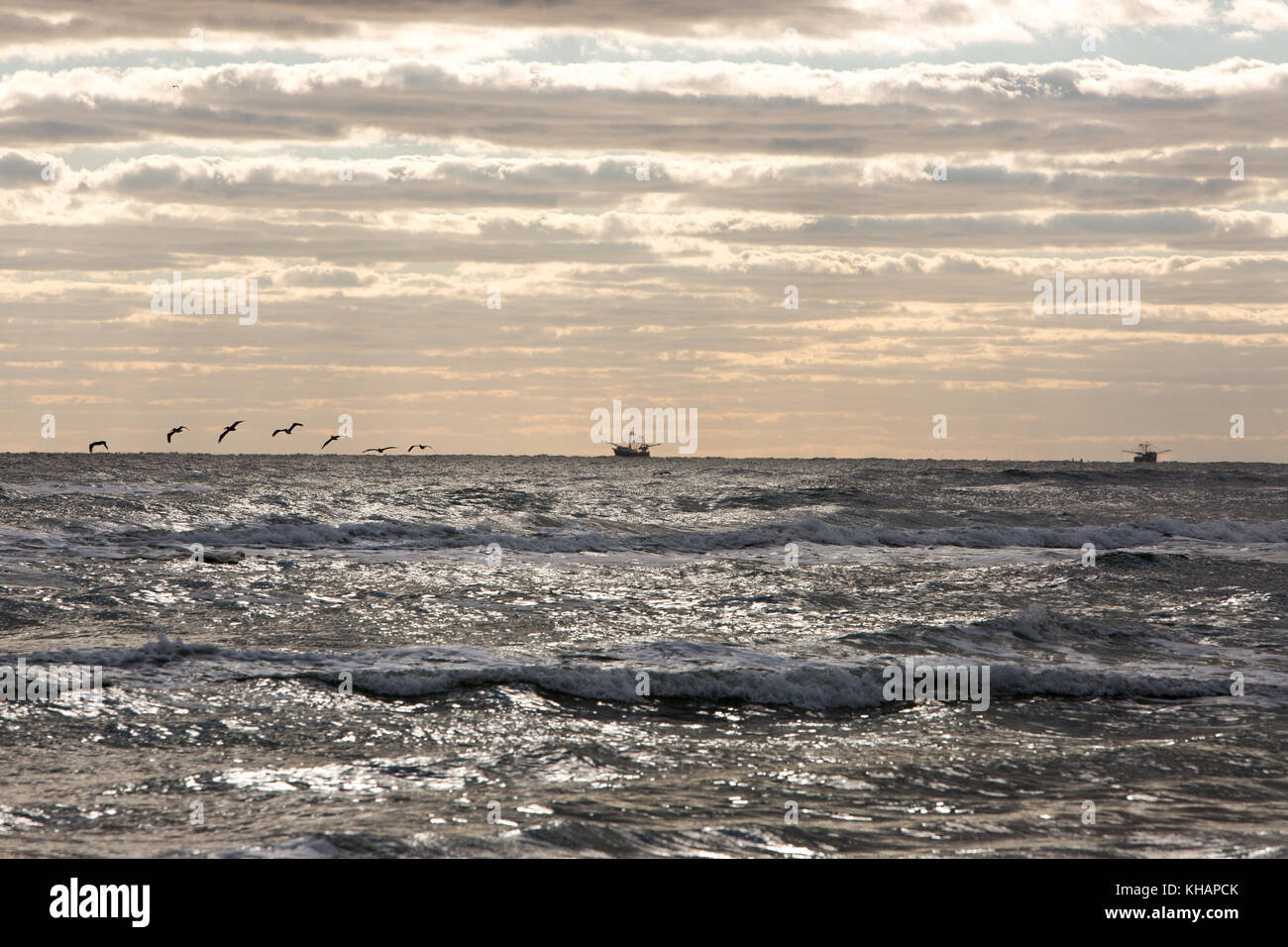 Commercial Fishing Boat Working the Atlantic Ocean in Daytona Beach ...