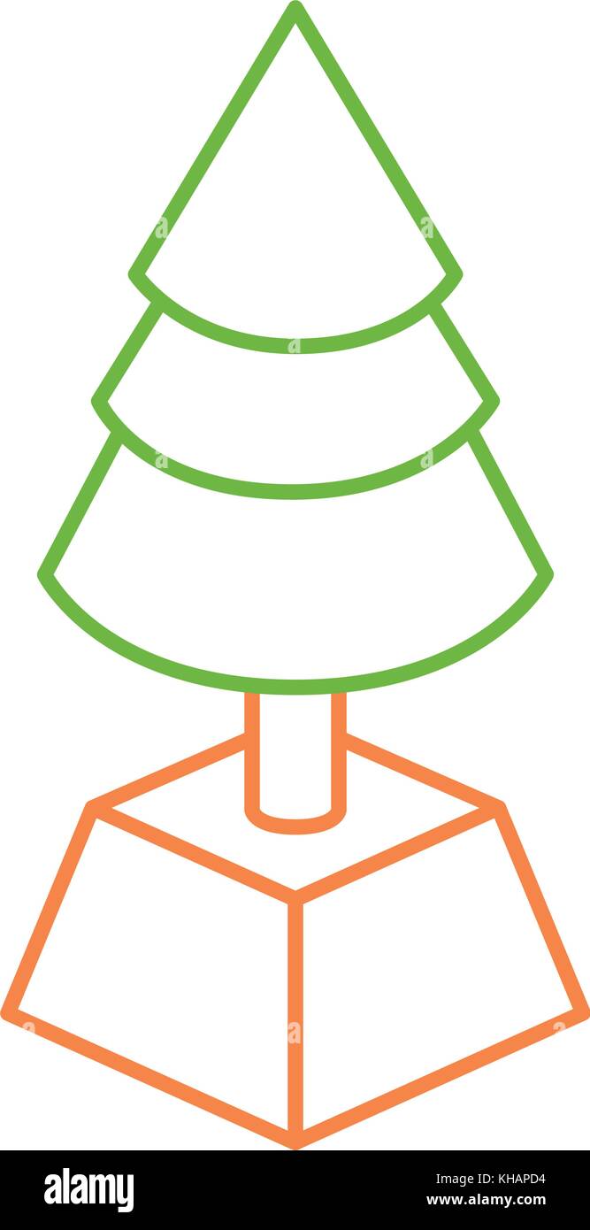 Isometric pine tree design Stock Vector Image & Art - Alamy