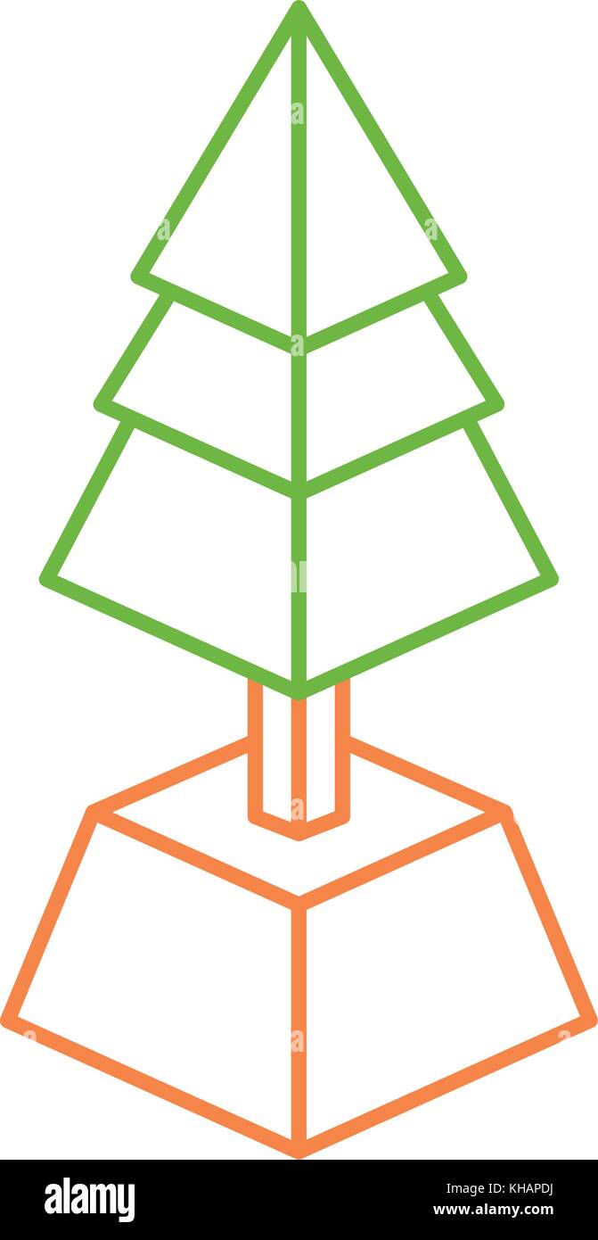 Isometric pine tree design Stock Vector Image & Art - Alamy