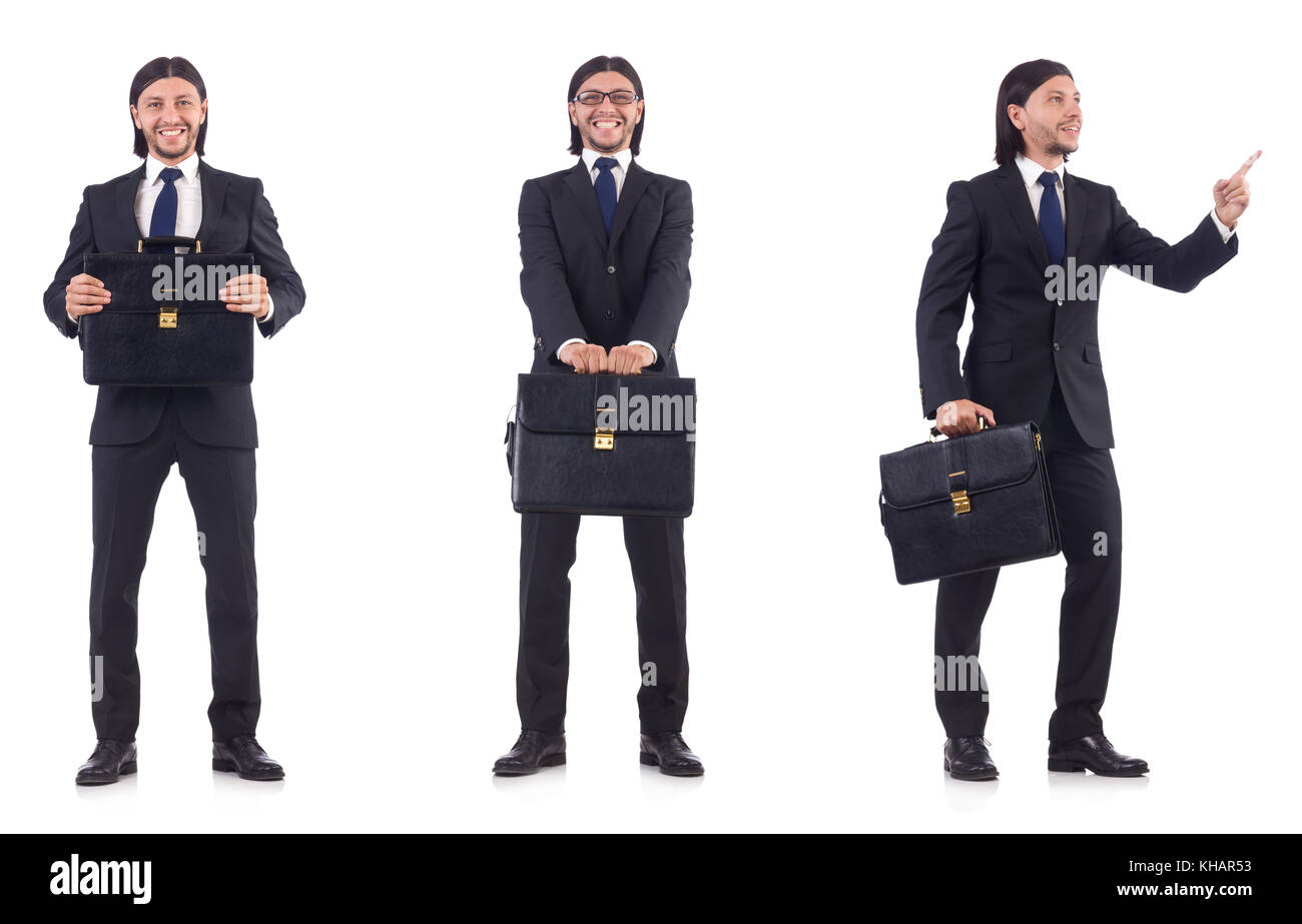 Young businessman isolated on the white background Stock Photo - Alamy