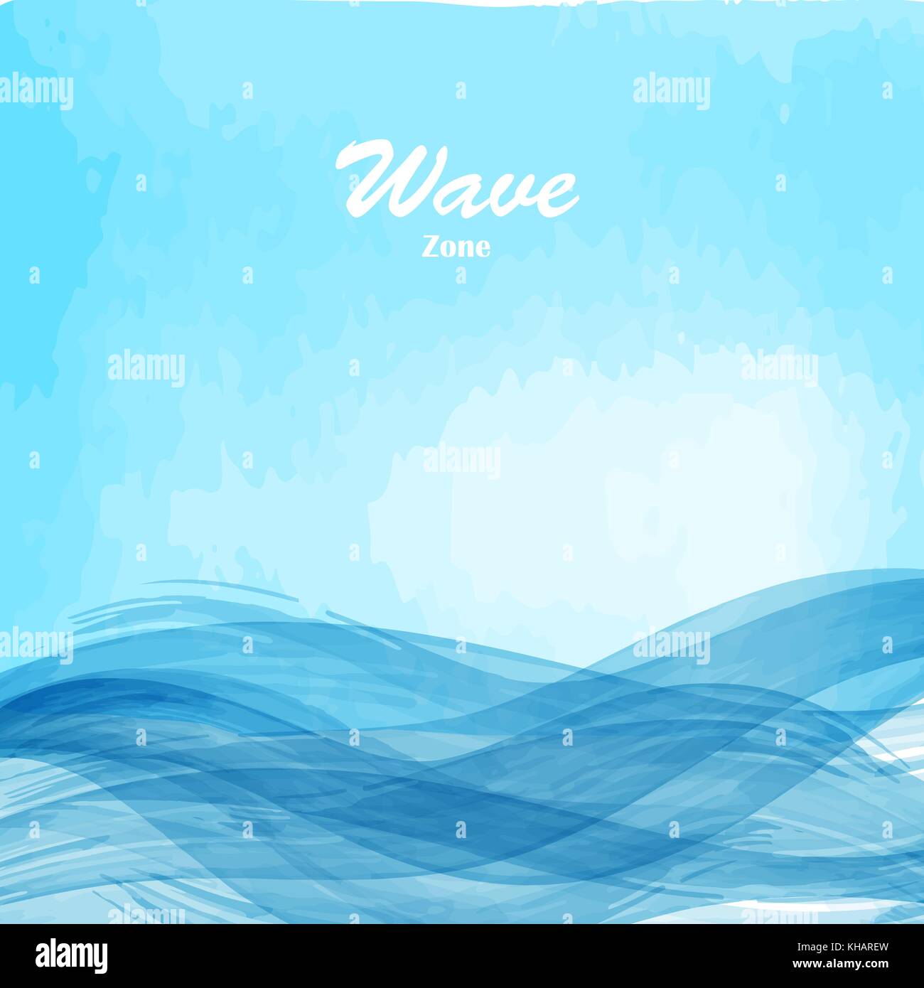 Watercolour wave blue color Stock Vector Images - Alamy