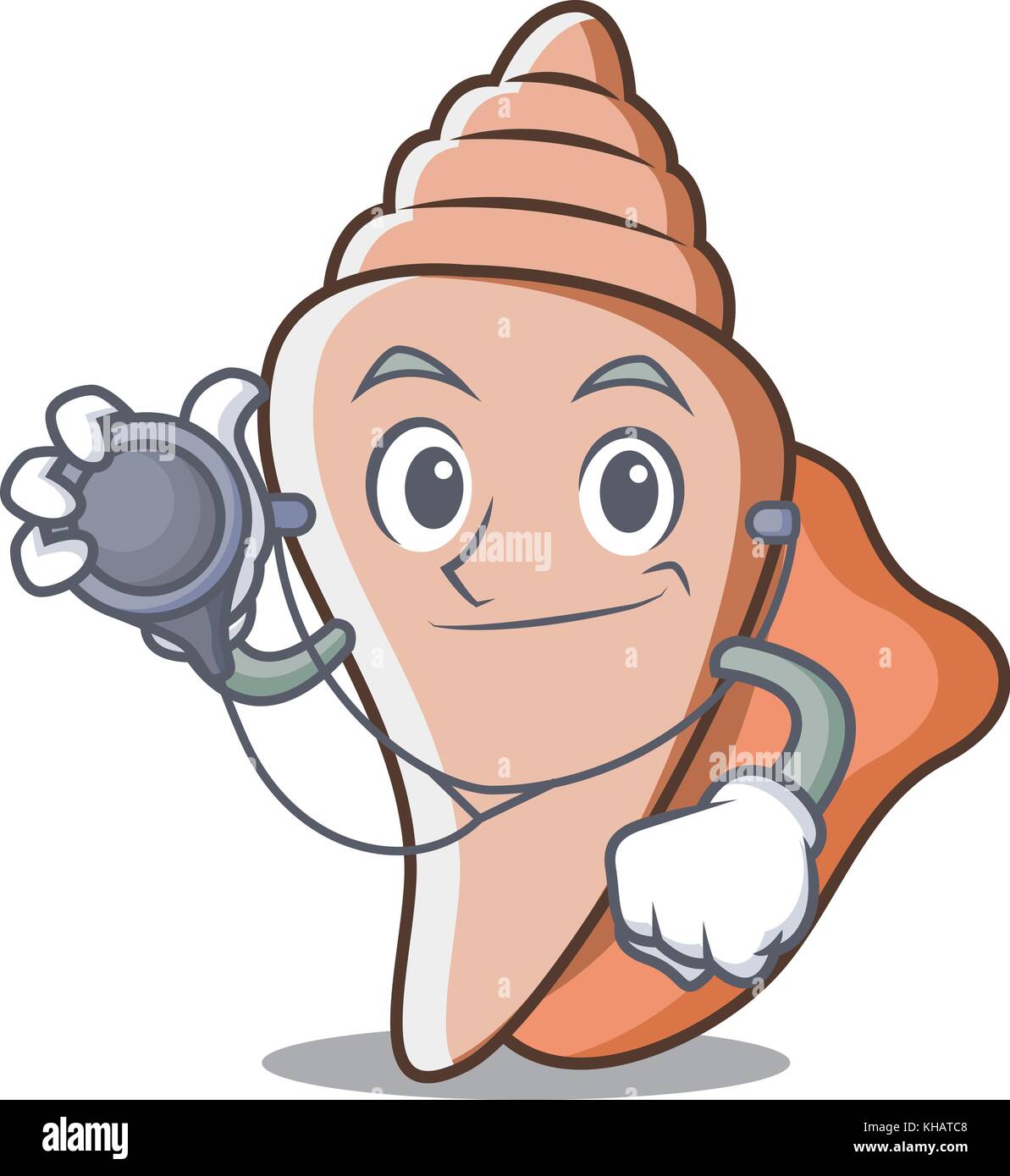 Doctor cute shell character cartoon Stock Vector Image & Art - Alamy