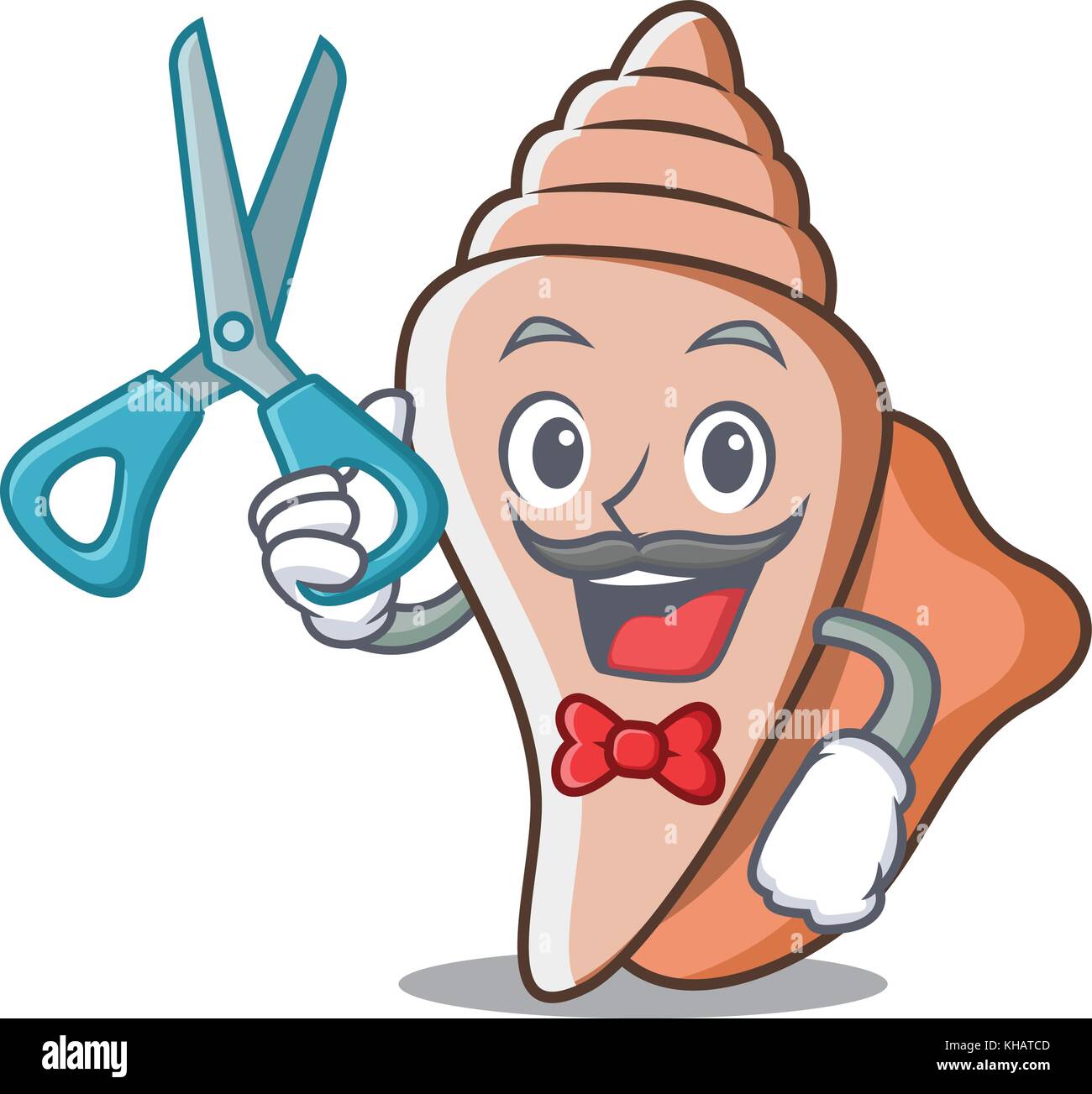 Barber cute shell character cartoon Stock Vector Image & Art - Alamy