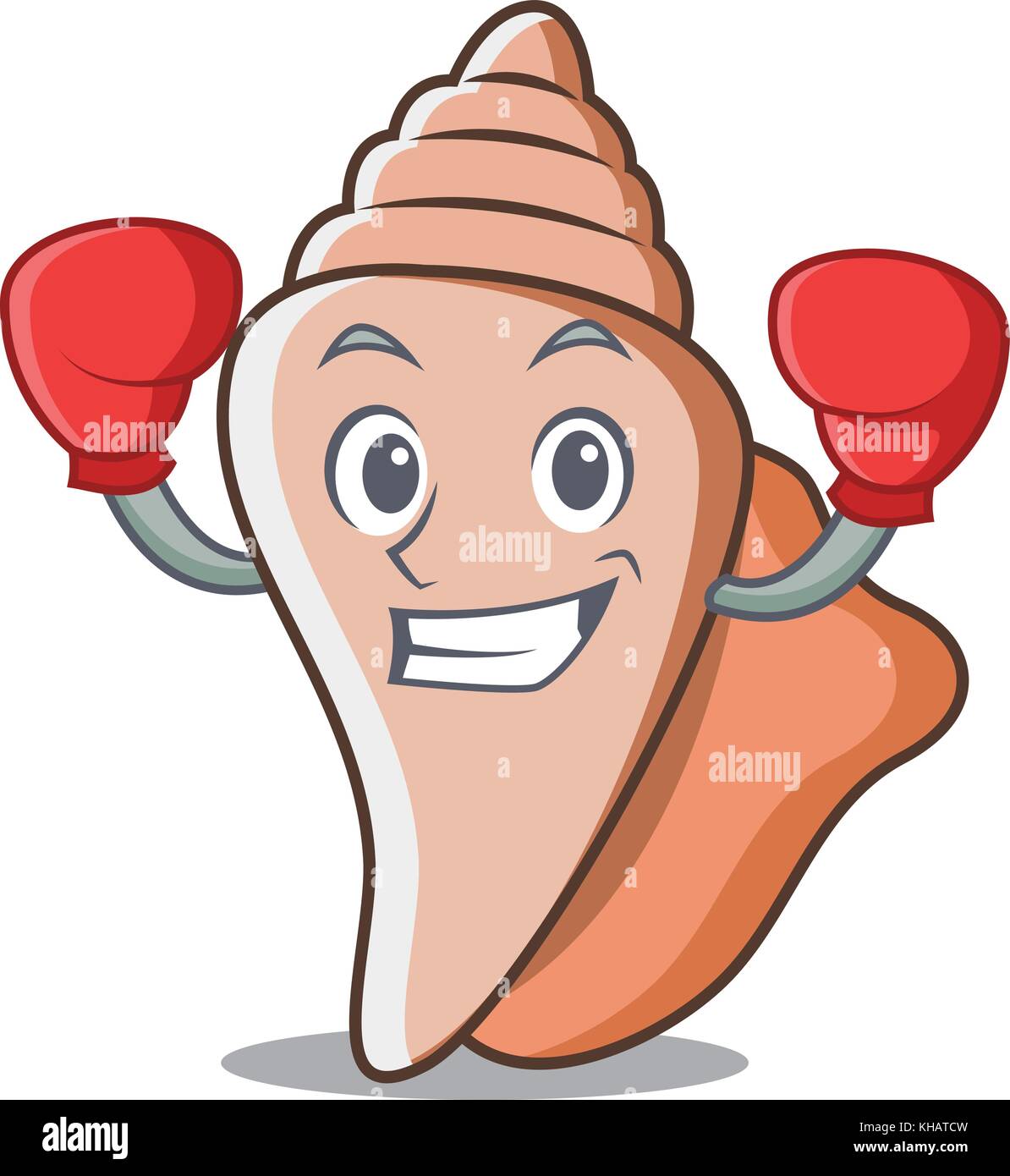 Boxing cute shell character cartoon Stock Vector Image & Art - Alamy