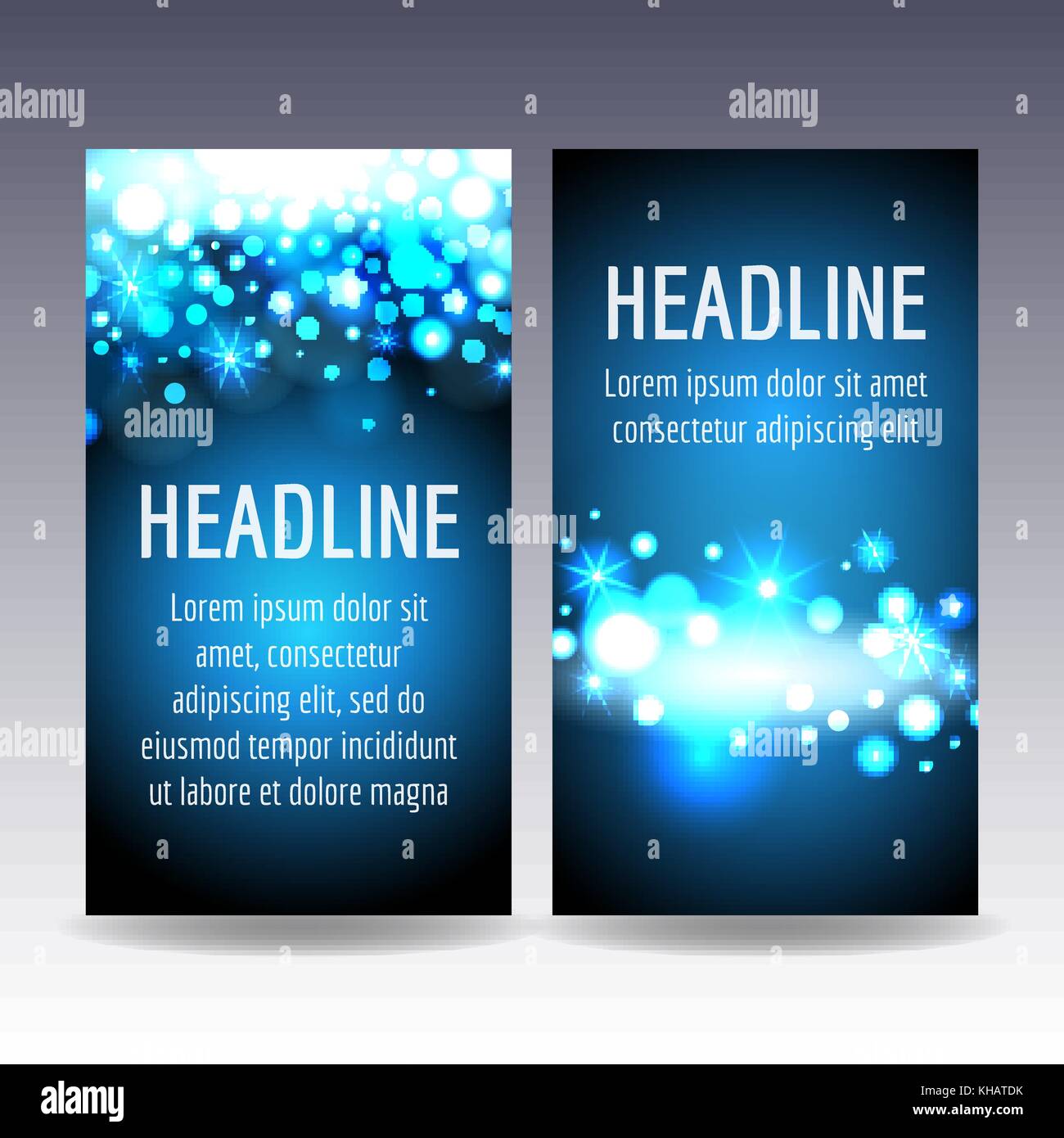 Bokeh blue lights flyer templates Stock Vector Image & Art - Alamy