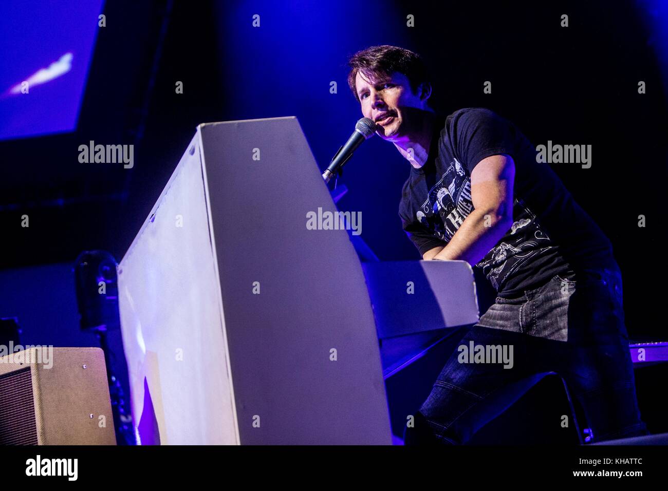 Milan, Italy. 14th Nov, 2017. English singer James Blunt performs live ...