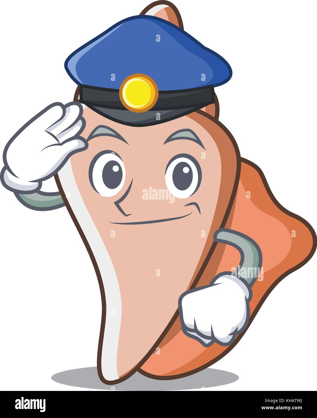 Police cute shell character cartoon Stock Vector Image & Art - Alamy