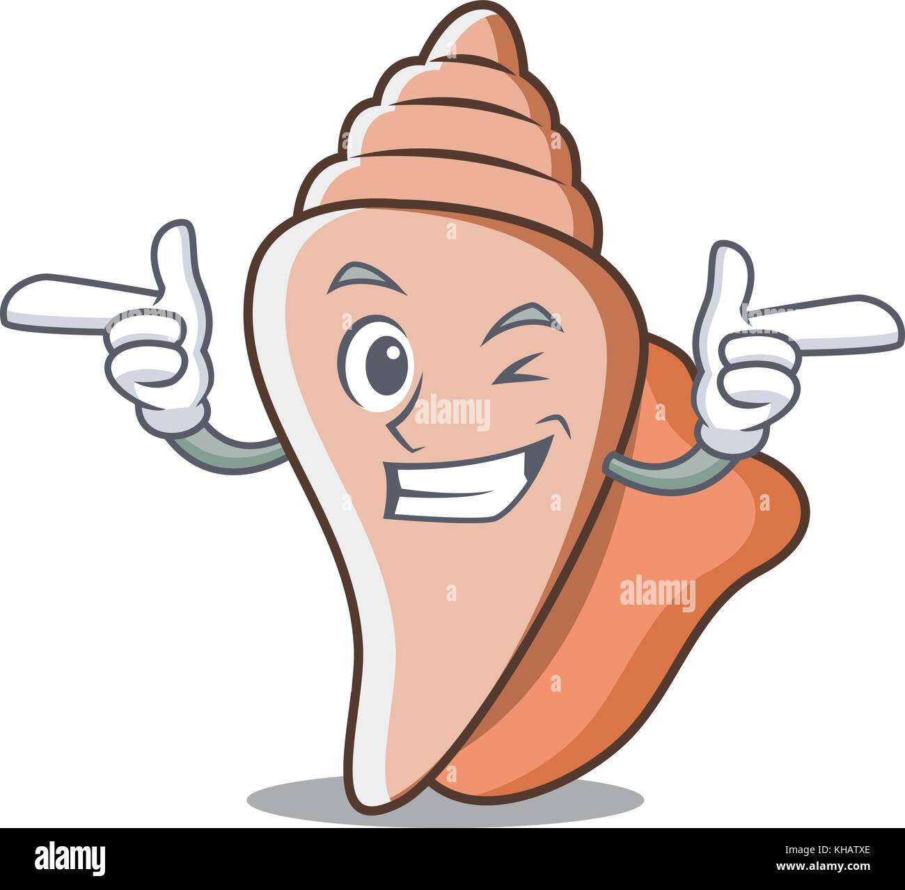 Wink cute shell character cartoon Stock Vector Image & Art - Alamy