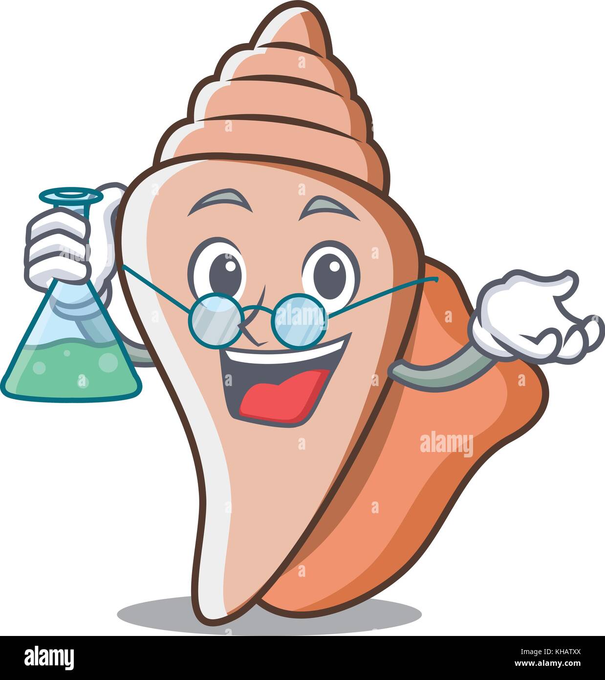 Professor cute shell character cartoon Stock Vector Image & Art - Alamy