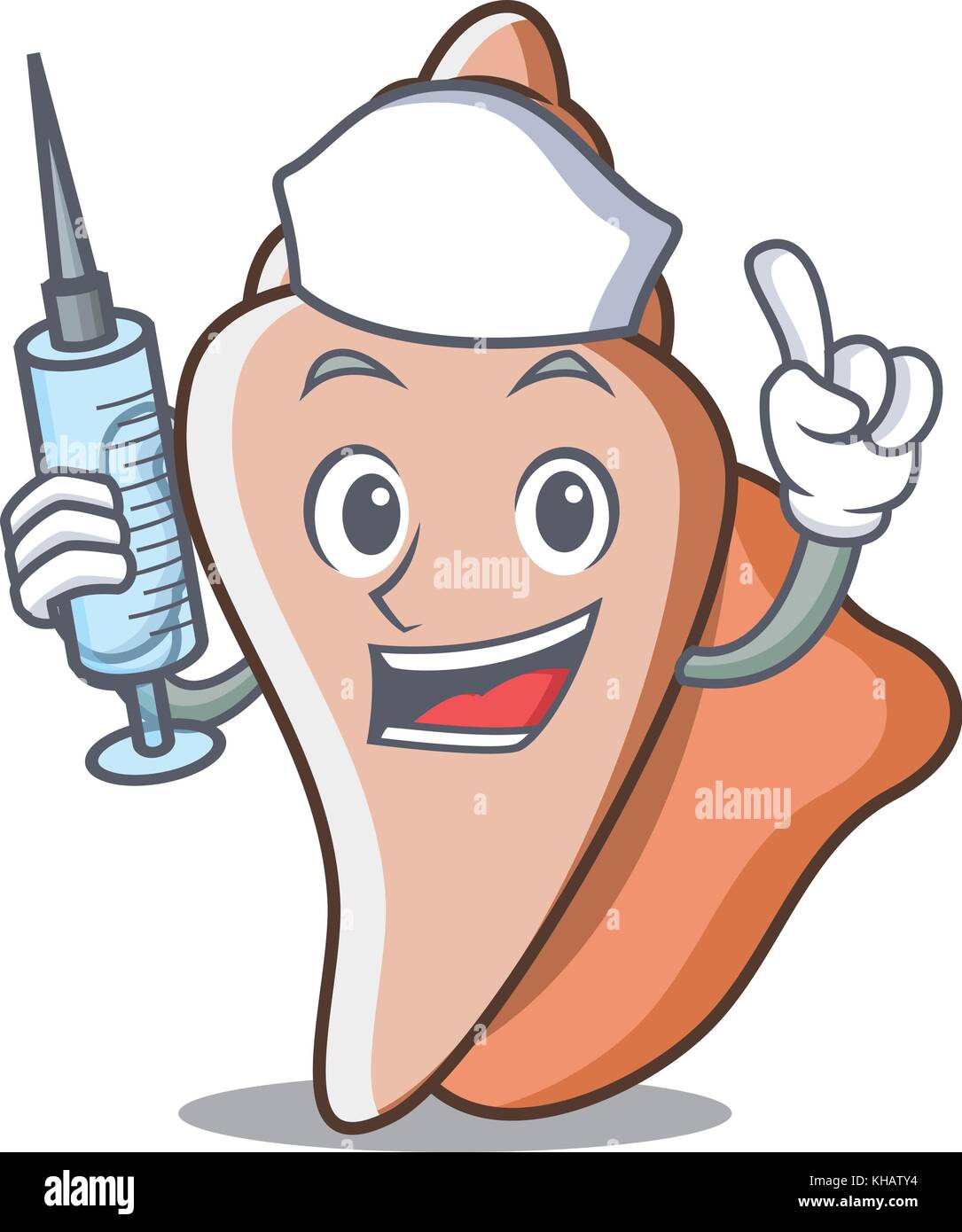 Nurse cute shell character cartoon Stock Vector Image & Art - Alamy