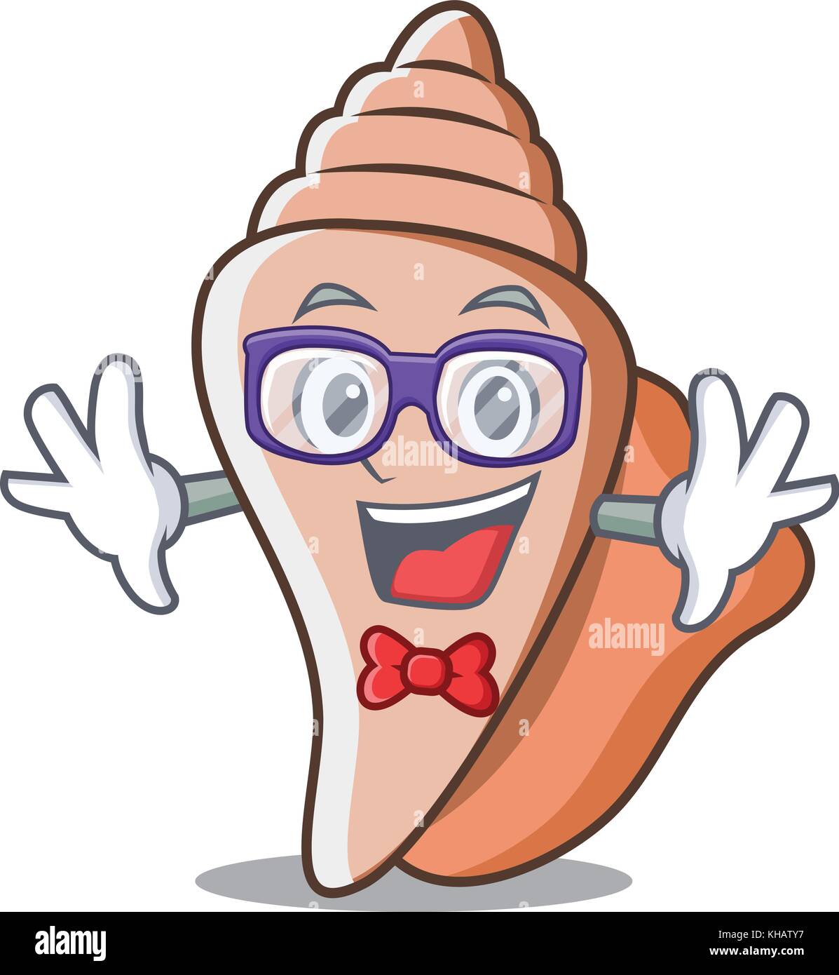 Geek cute shell character cartoon Stock Vector Image & Art - Alamy