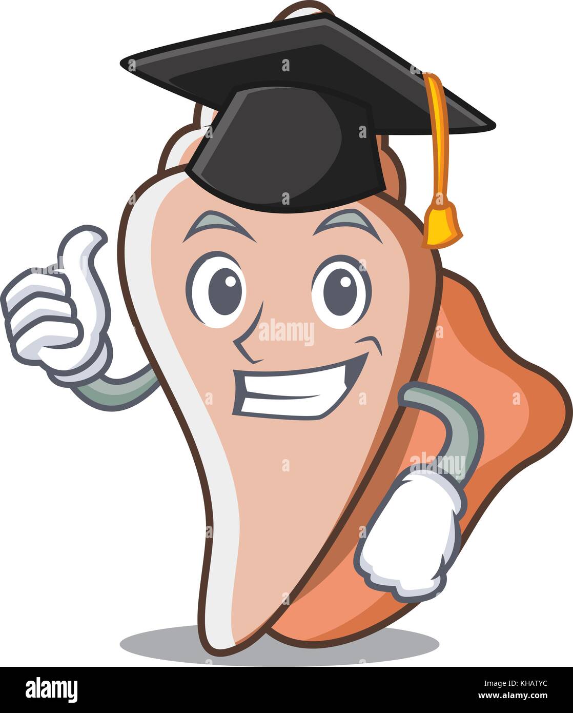 Graduation cute shell character cartoon Stock Vector Image & Art - Alamy
