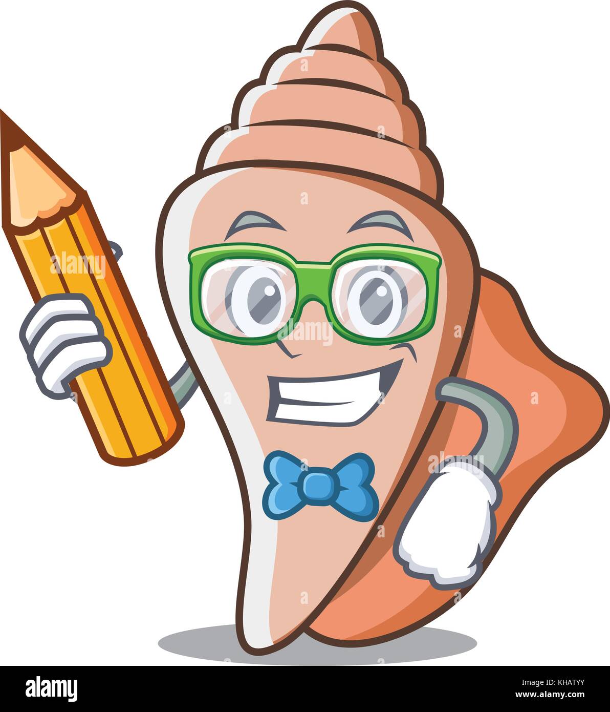 Student cute shell character cartoon Stock Vector Image & Art - Alamy