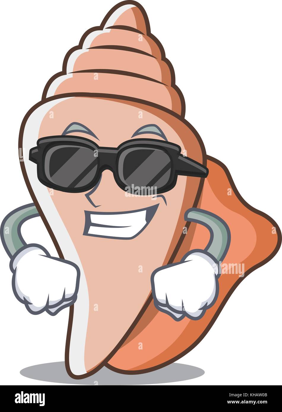 Super cool cute shell character cartoon Stock Vector Image & Art - Alamy