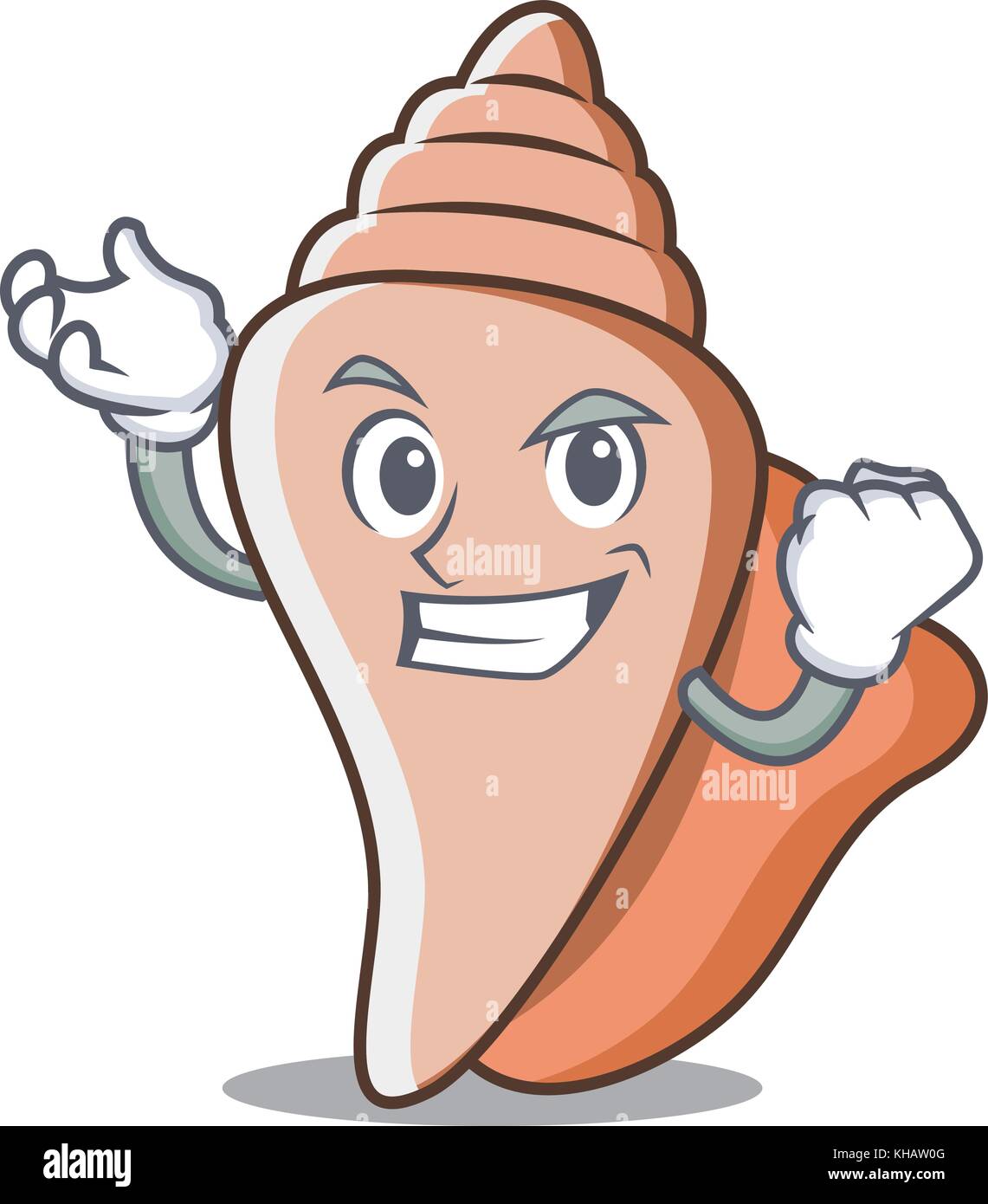 Successful cute shell character cartoon Stock Vector Image & Art - Alamy