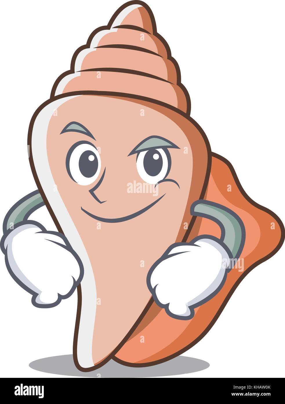 Smirking cute shell character cartoon Stock Vector Image & Art - Alamy