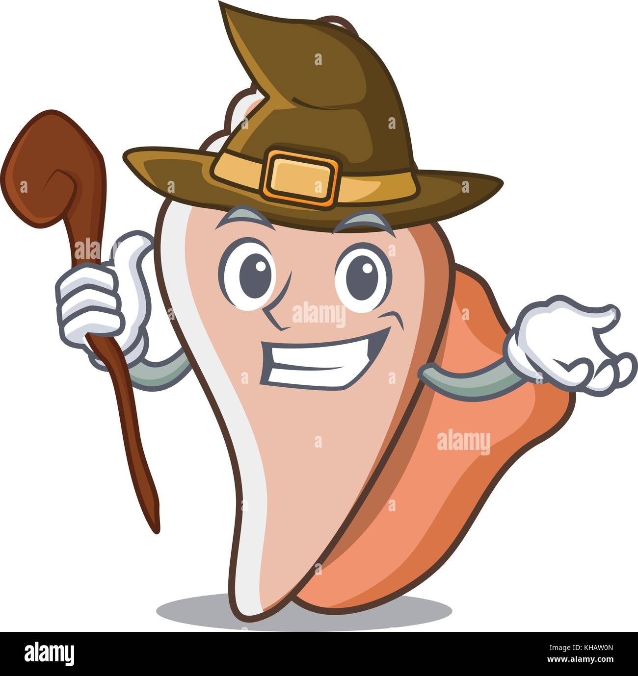 Witch cute shell character cartoon Stock Vector Image & Art - Alamy