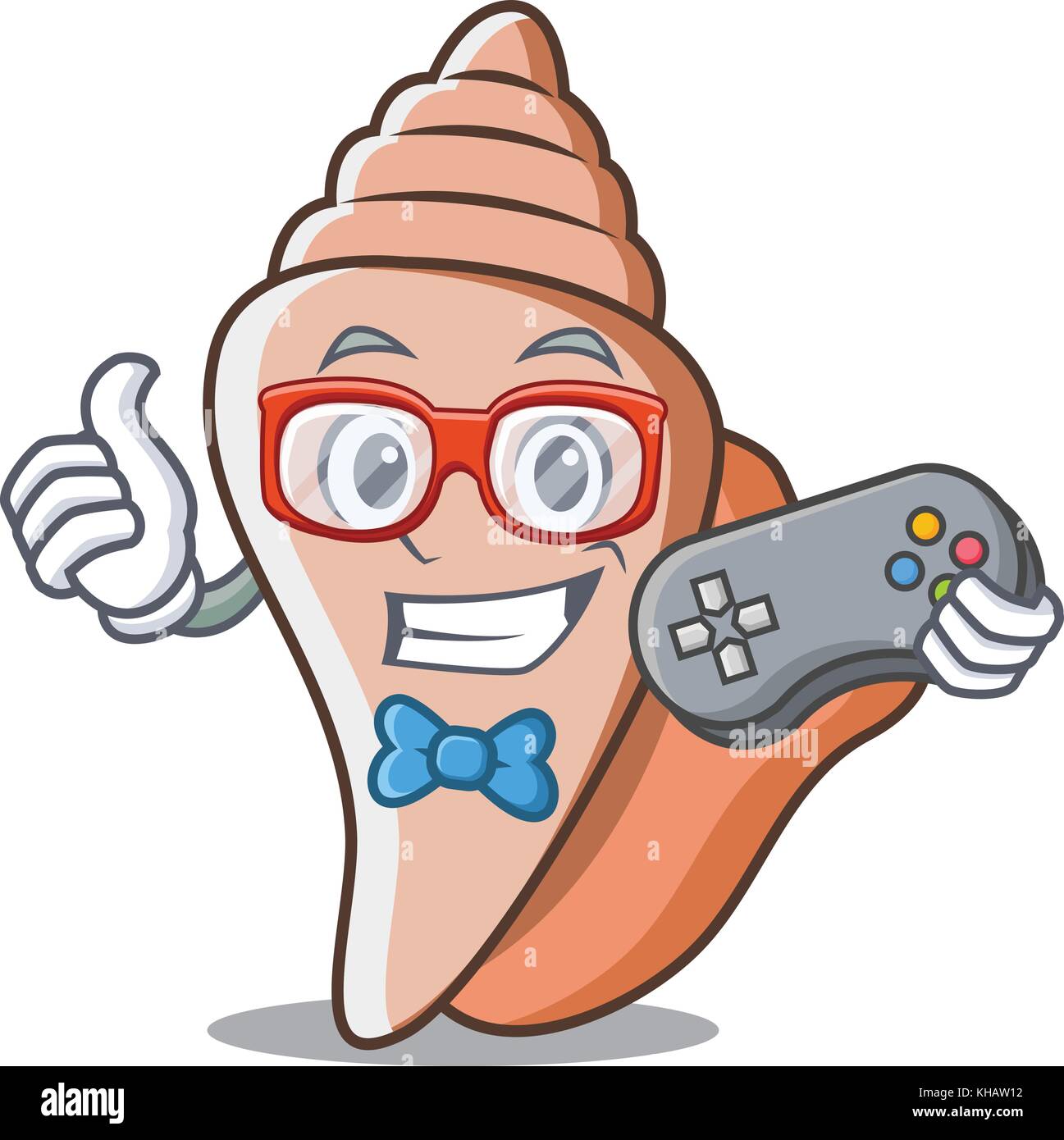 Gamer cute shell character cartoon Stock Vector Image & Art - Alamy