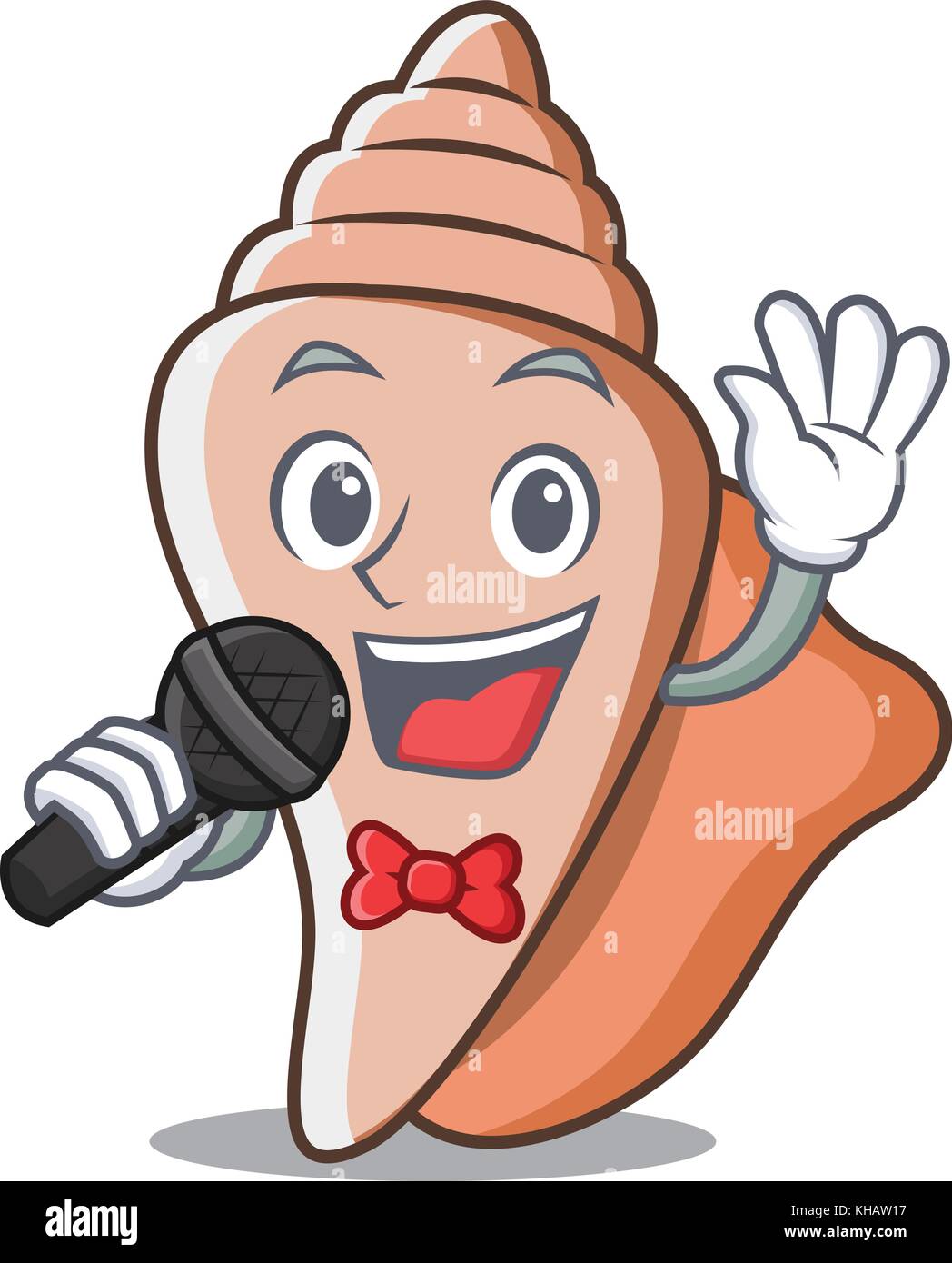 Singing cute shell character cartoon Stock Vector Image & Art - Alamy