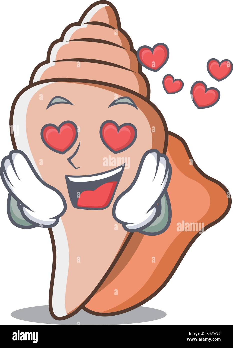 In love cute shell character cartoon Stock Vector Image & Art - Alamy