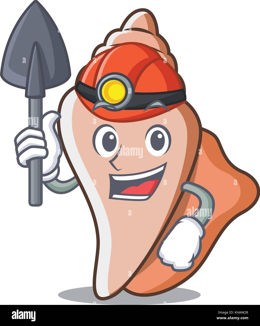 Miner cute shell character cartoon Stock Vector Image & Art - Alamy