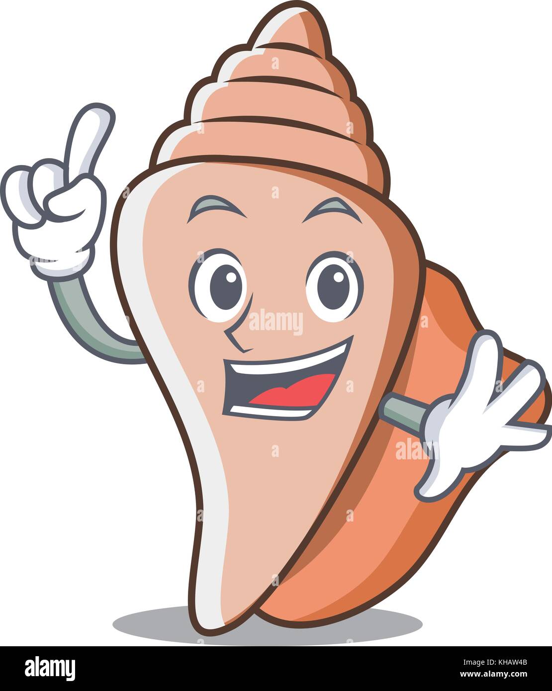 Finger cute shell character cartoon Stock Vector Image & Art - Alamy