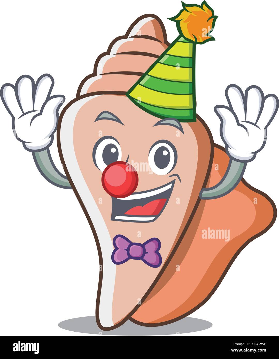 Clown cute shell character cartoon Stock Vector Image & Art - Alamy