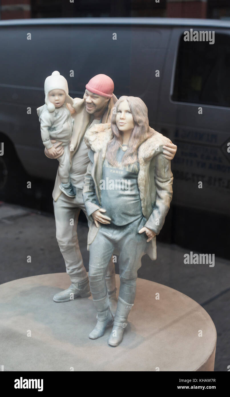 A Doob 3-D figurines of a family of three Stock Photo - Alamy