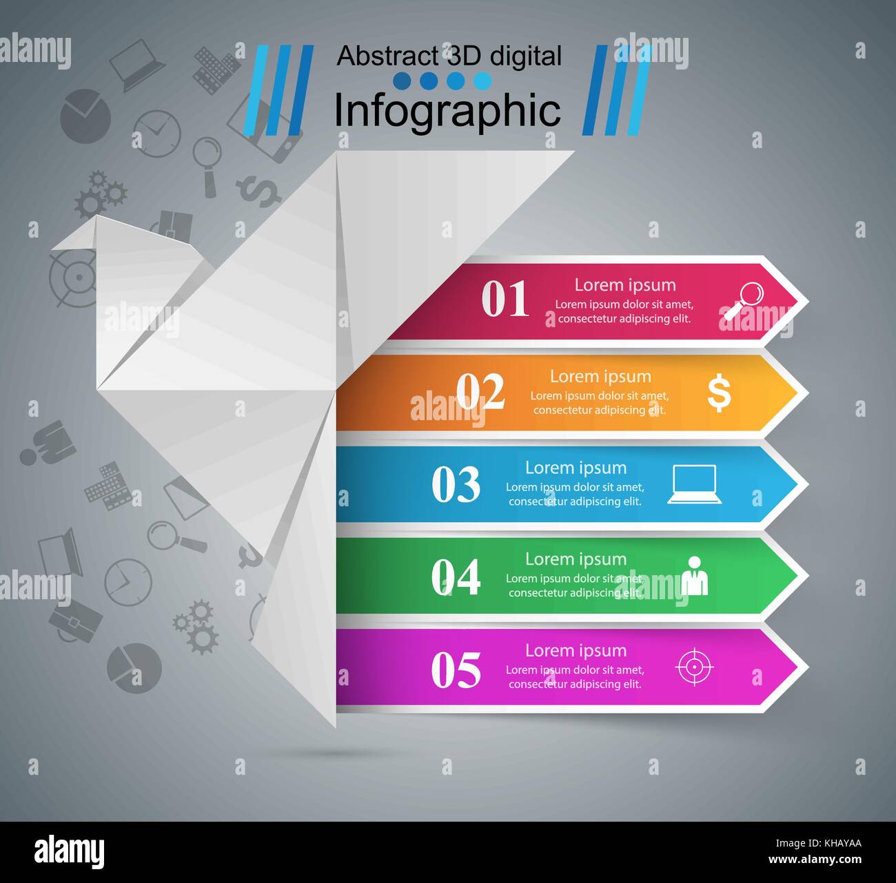 Origami dove - business infographic Stock Vector Image & Art - Alamy