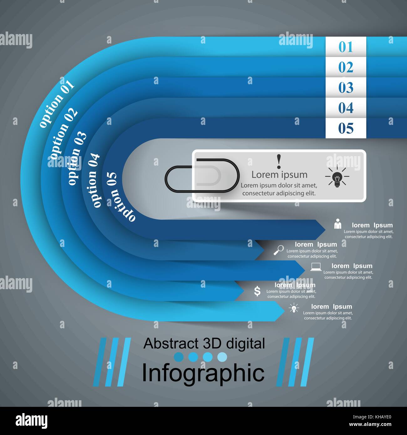 Abstract 3D digital illustration Infographic Stock Vector Image & Art ...