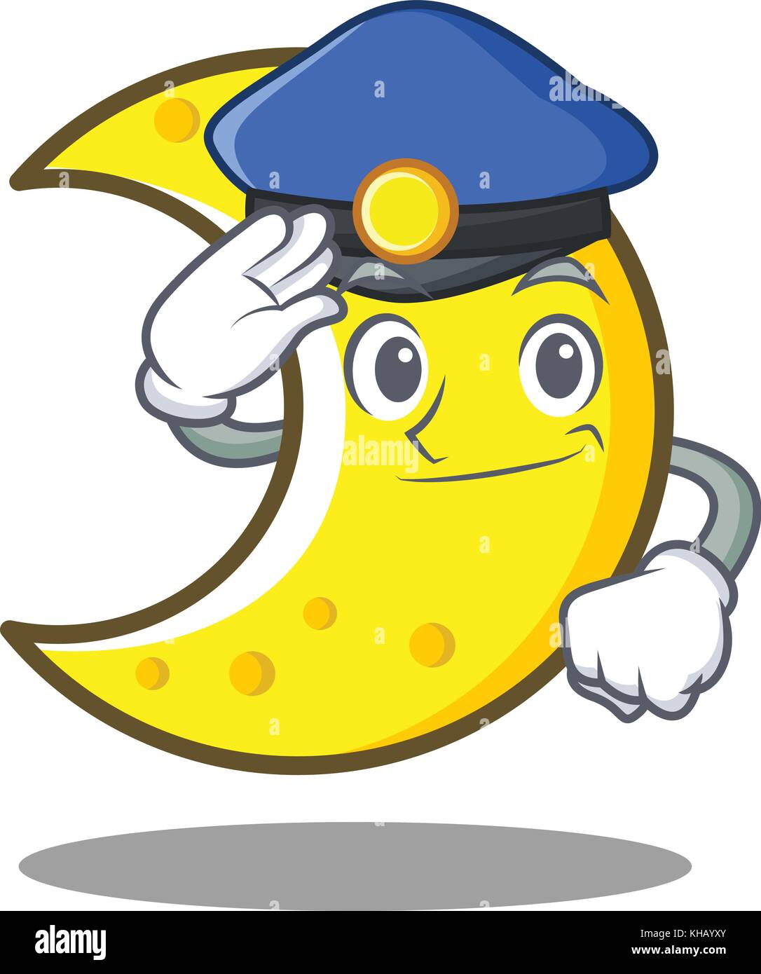 Police crescent moon character cartoon Stock Vector Image & Art - Alamy