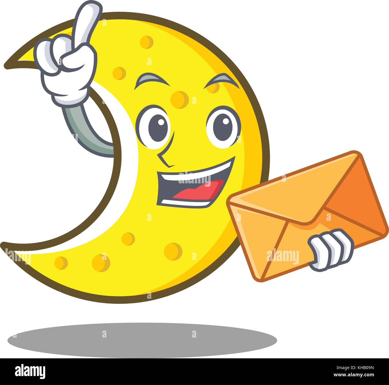 With envelope crescent moon character cartoon Stock Vector Image & Art ...