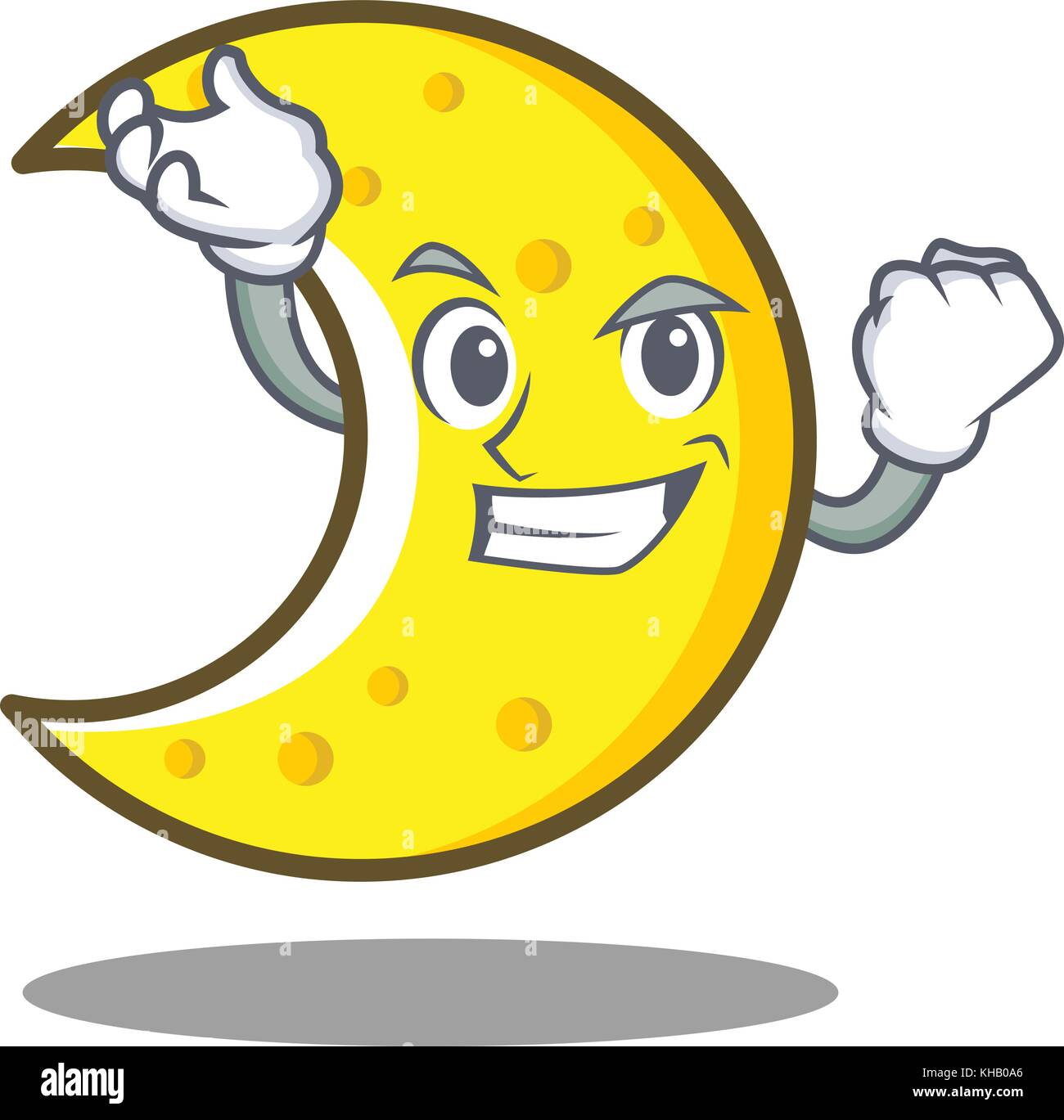 Successful crescent moon character cartoon Stock Vector Image & Art - Alamy