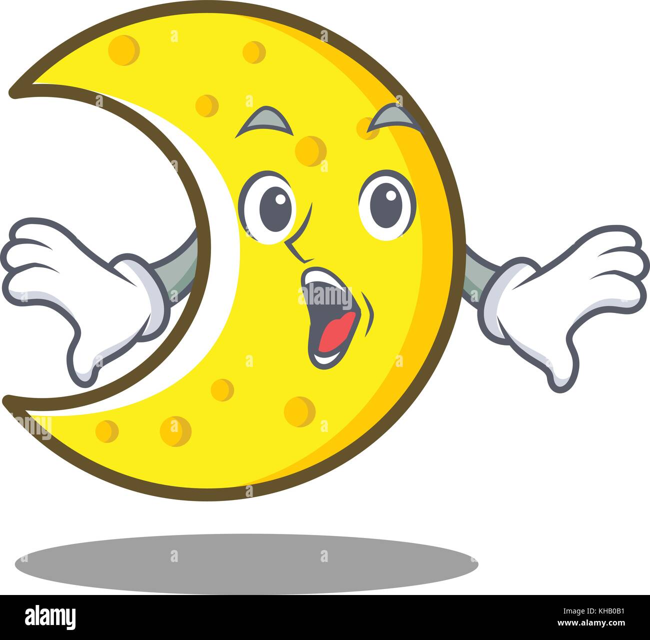 Surprised crescent moon character cartoon Stock Vector Image & Art - Alamy