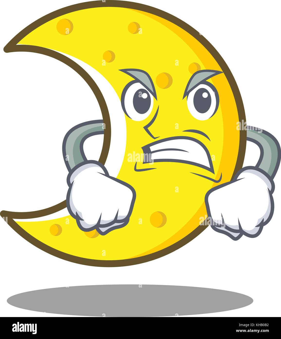 Angry crescent moon character cartoon Stock Vector Image & Art - Alamy