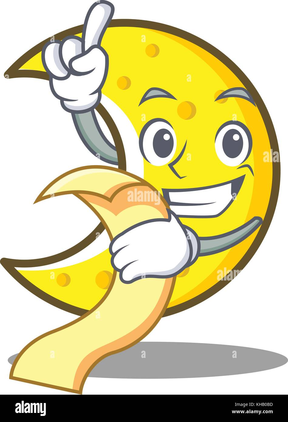 With menu crescent moon character cartoon Stock Vector Image & Art - Alamy