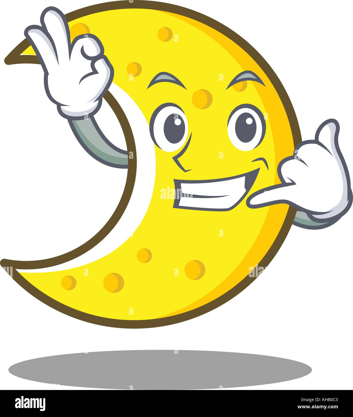 Call me crescent moon character cartoon Stock Vector Image & Art - Alamy