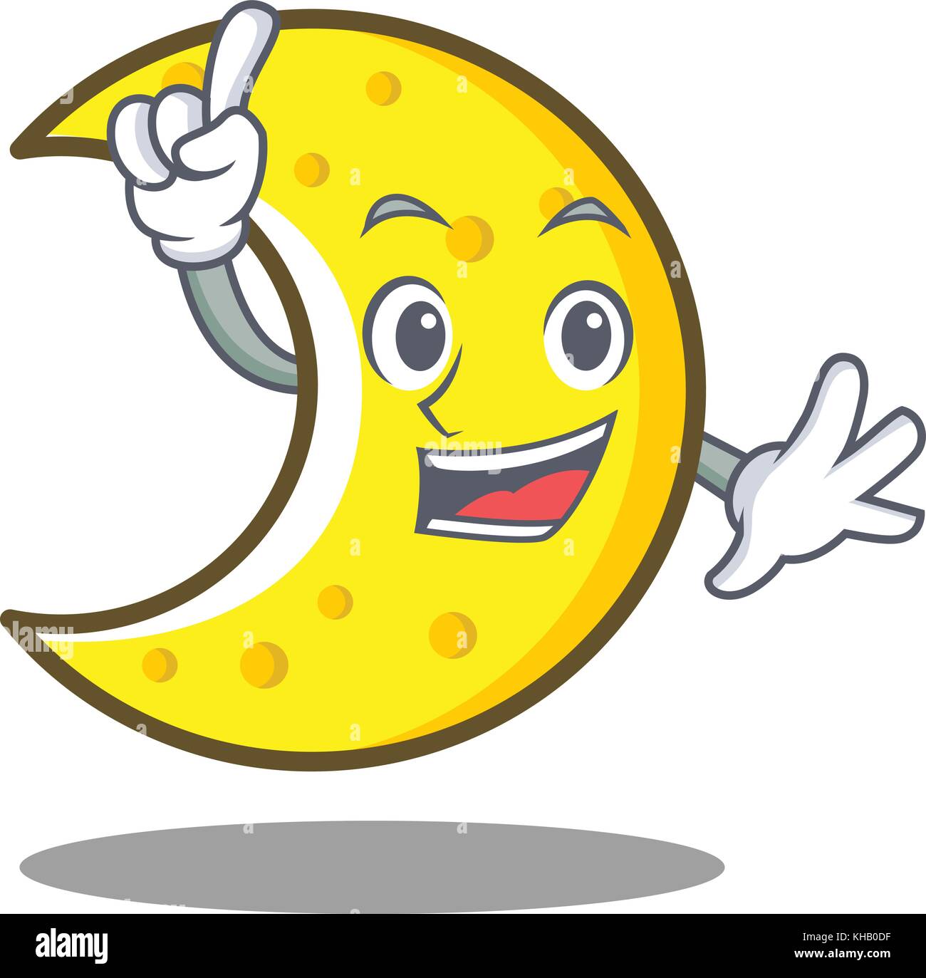 Finger crescent moon character cartoon Stock Vector Image & Art - Alamy
