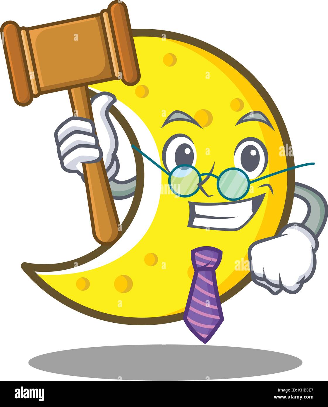 Judge crescent moon character cartoon Stock Vector Image & Art - Alamy