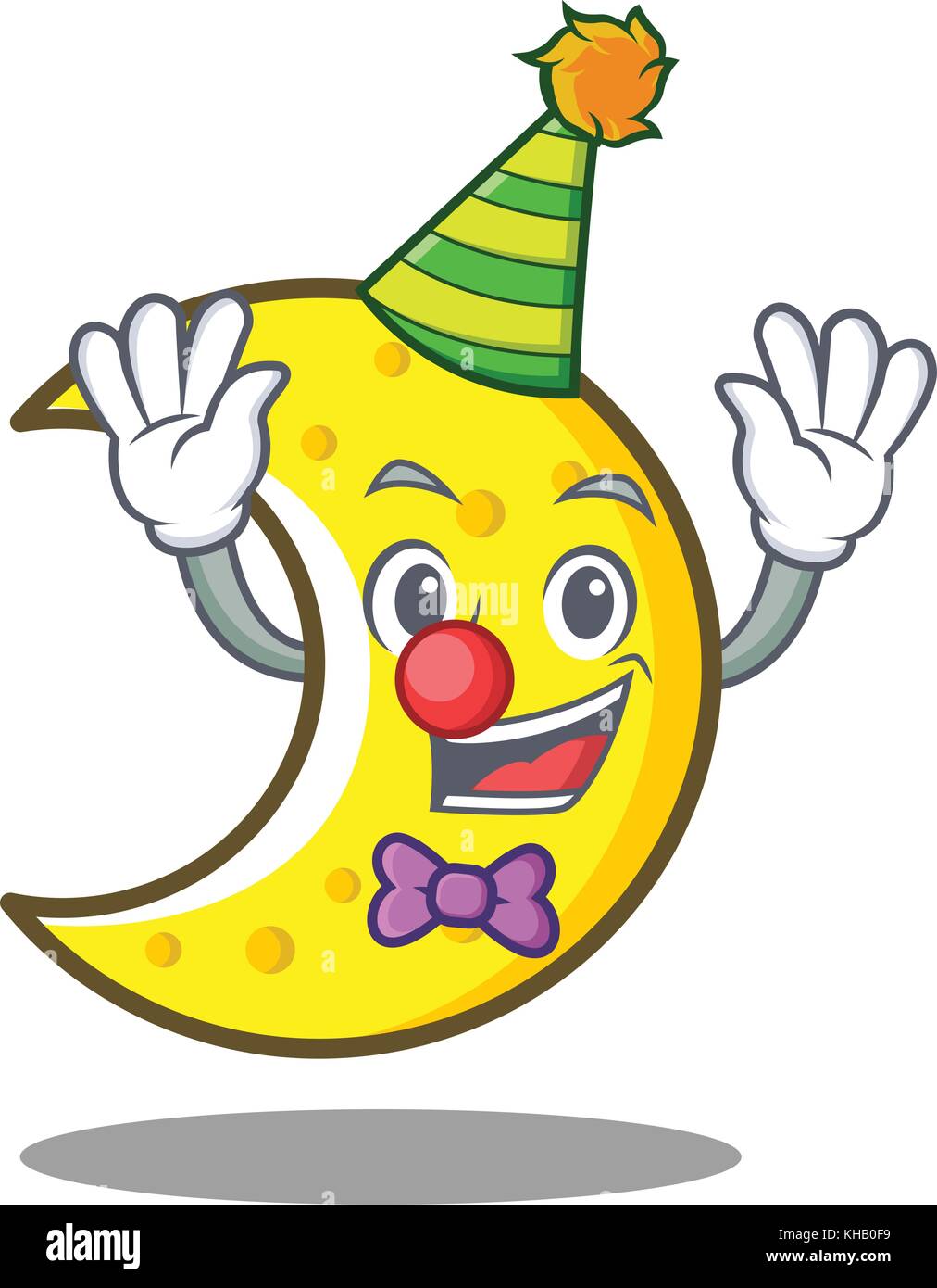 clown crescent moon character cartoon Stock Vector Image & Art - Alamy