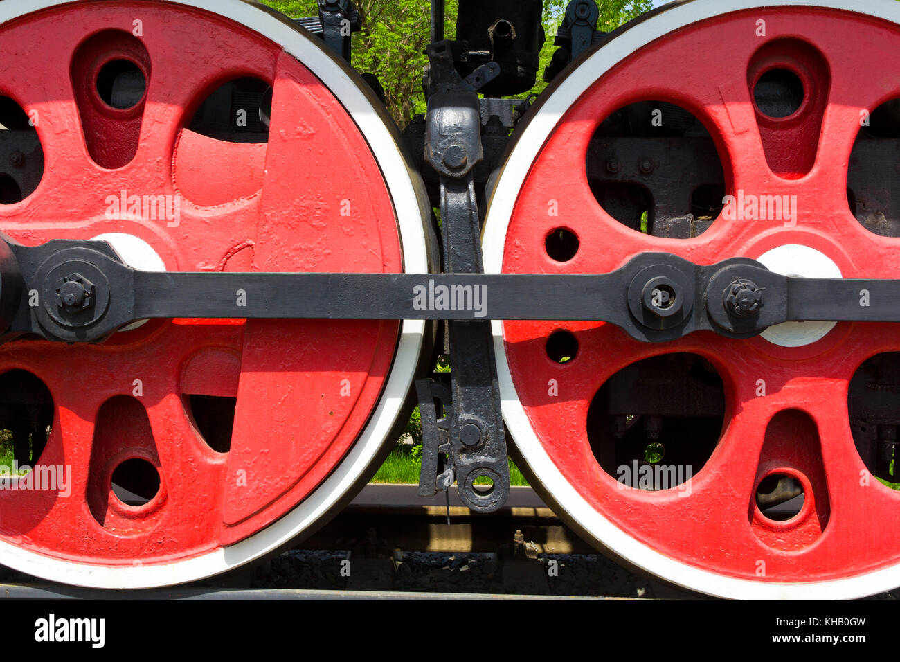 Antique style old train on rusty railway Stock Photo - Alamy