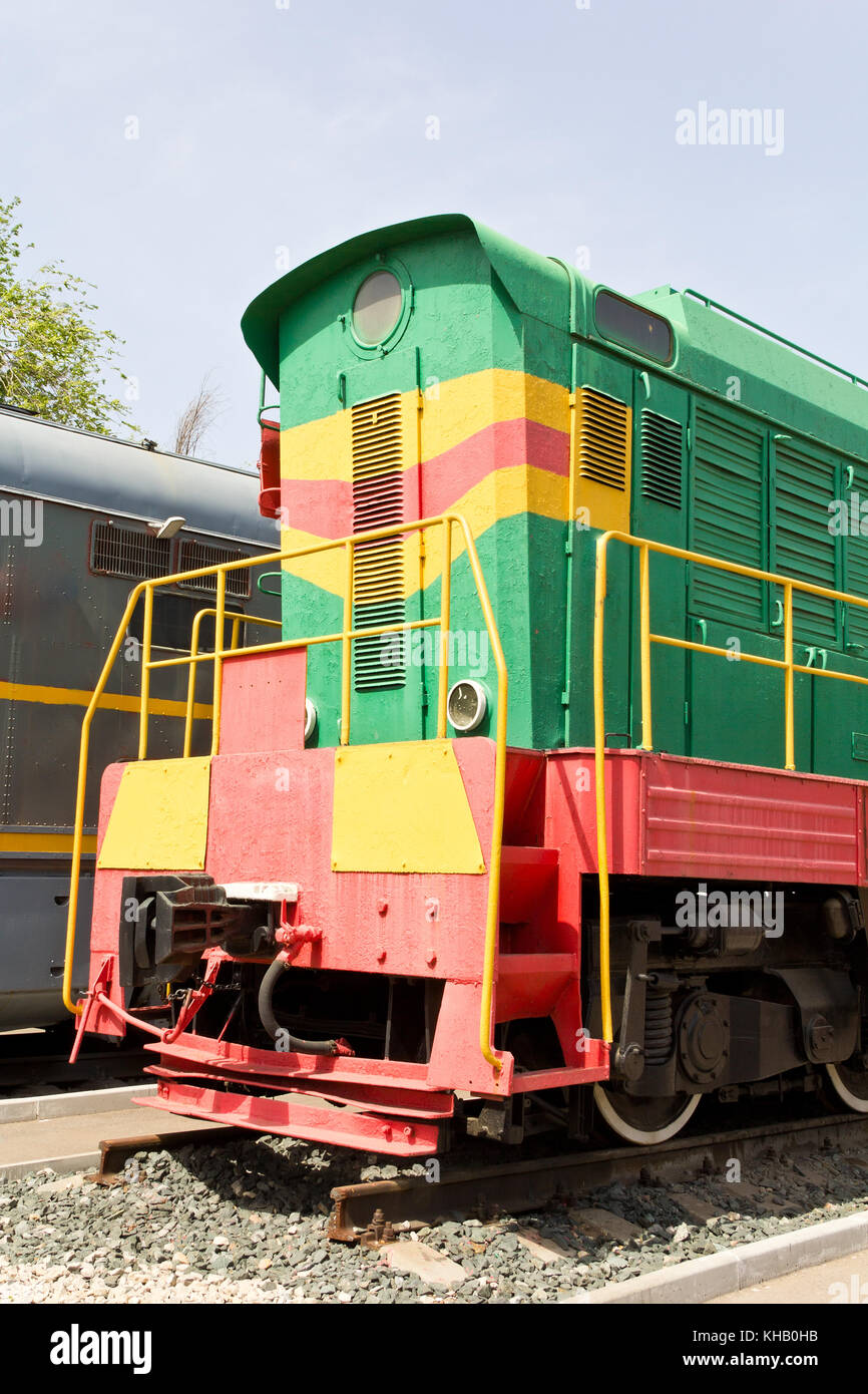 Photo of Russian rail road locomotive in Samara Stock Photo - Alamy