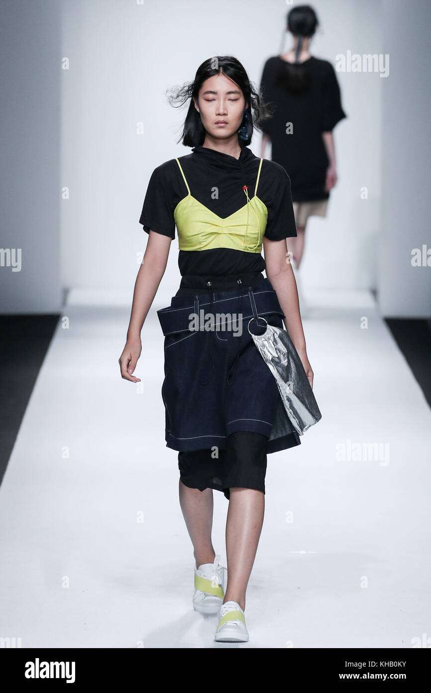 A model on the catwalk during the Thisnorthat show during Shanghai ...