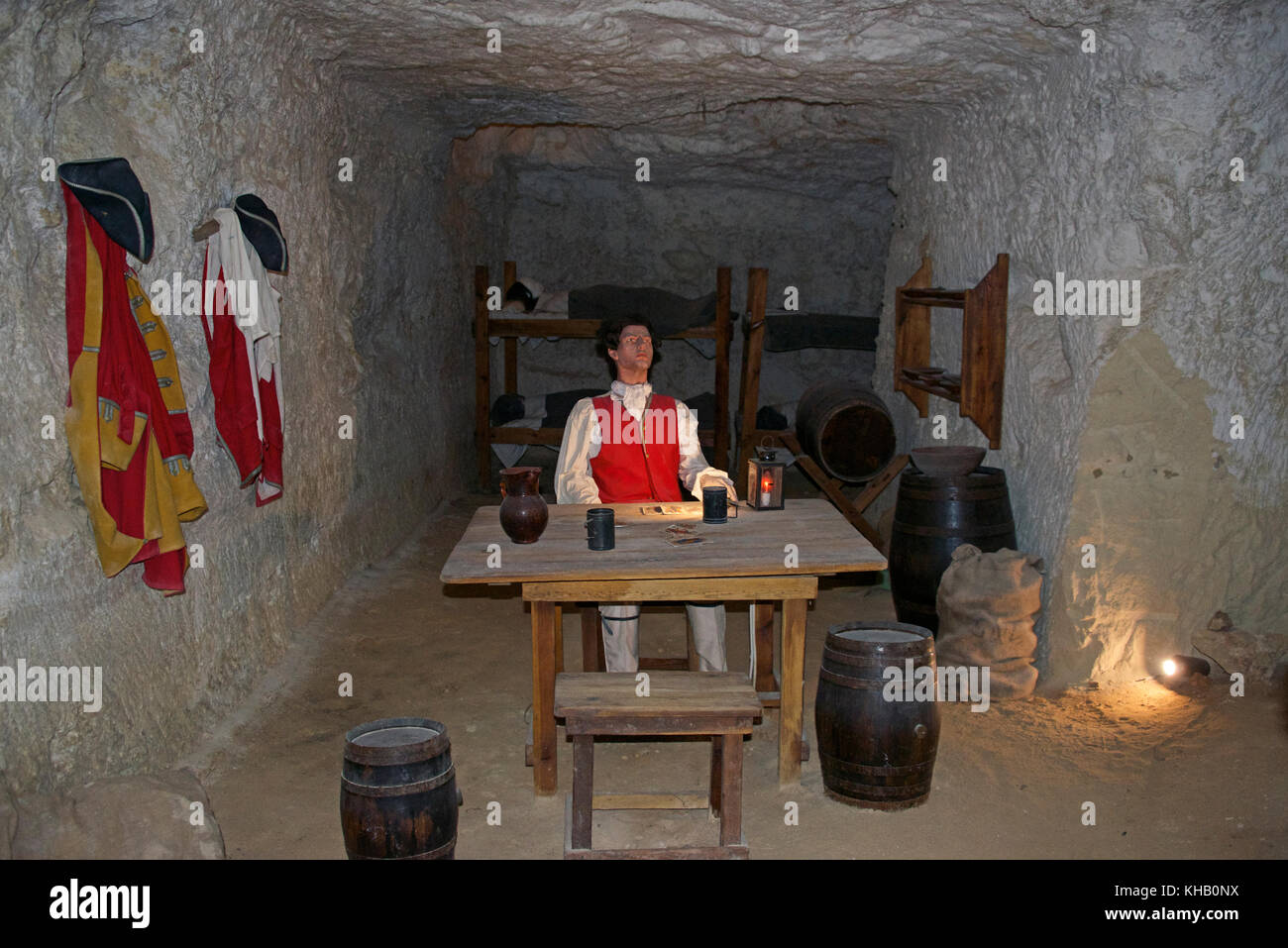 Reproduction of 18th century British army quarters inside Fort ...