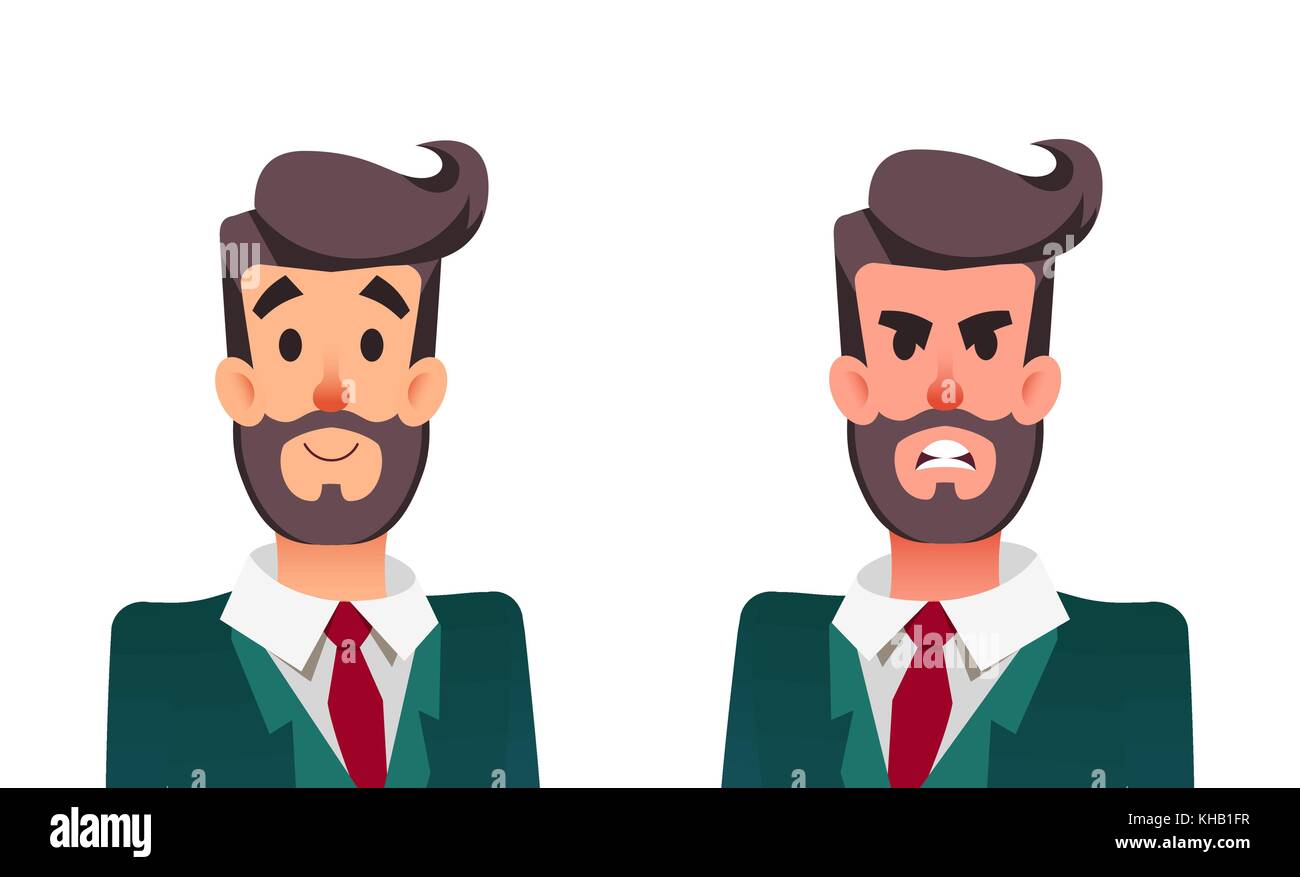 Cartoon of angry man hi-res stock photography and images - Alamy