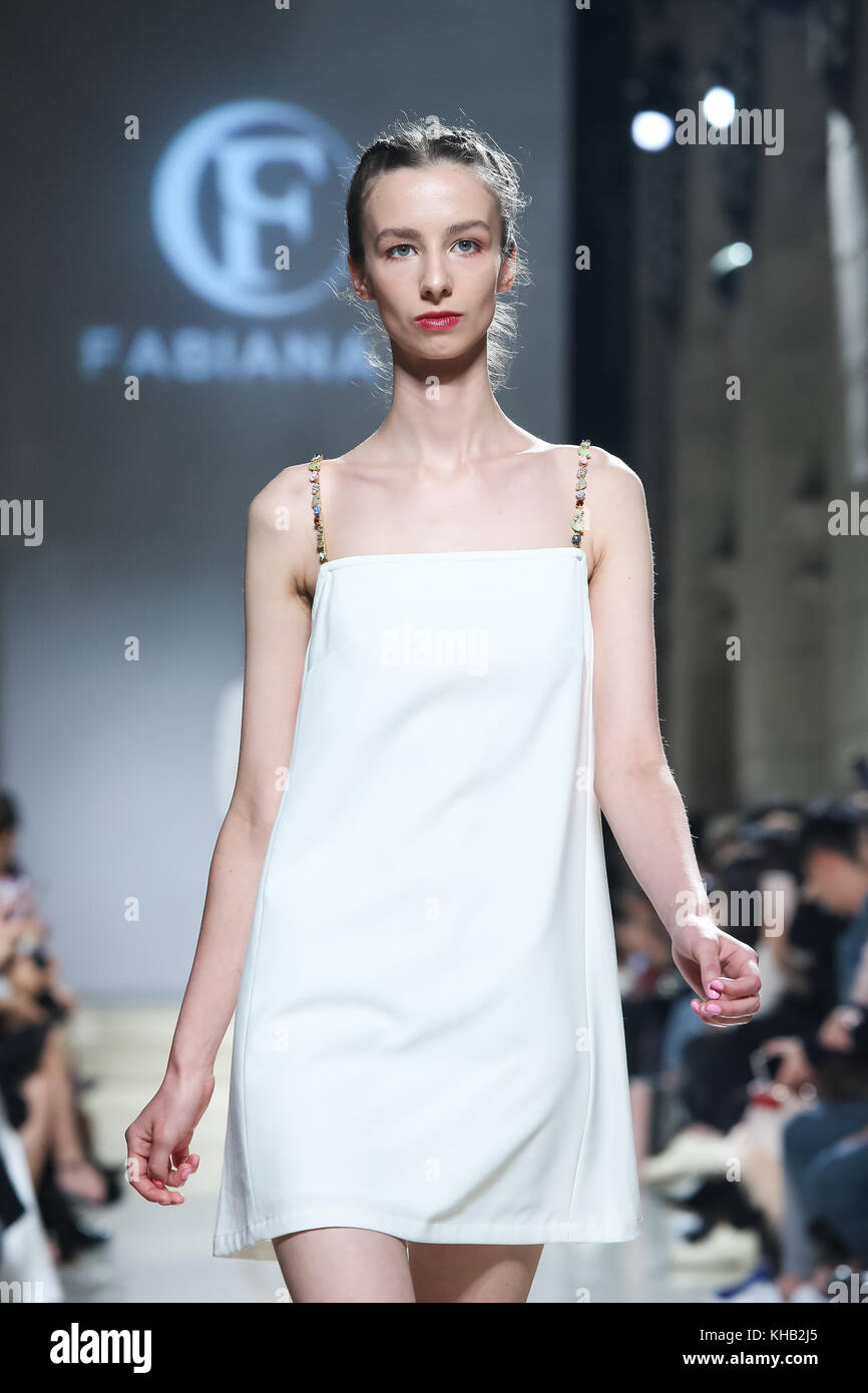 A model on the catwalk during the Fabiana C show during Shanghai ...